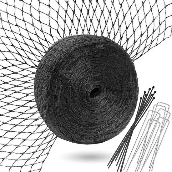 Filet de Protection Contre Les Oiseaux - Noir - pour Arbres fruitiers - Filet de Jardin - Filet ...