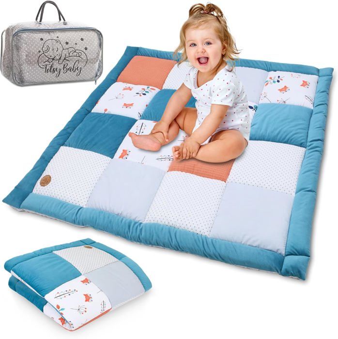 Tapis parc bebe patchwork 100x100 cm- tapis couverture bébé naissance ...