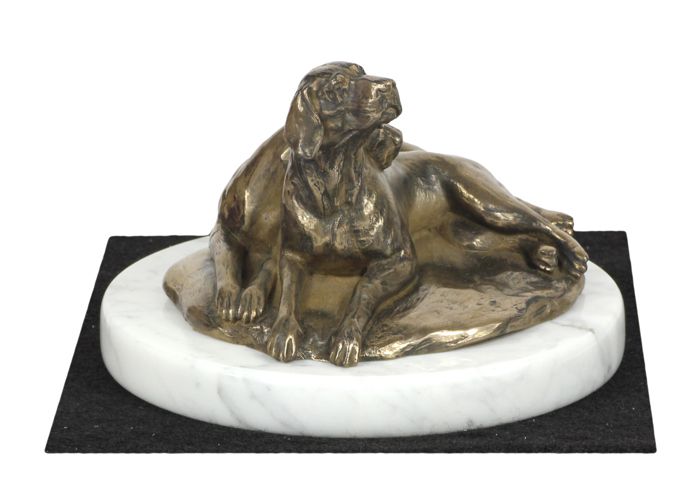 Braque de Weimar statuette sur une pierre claire Art-Dog - Cdiscount