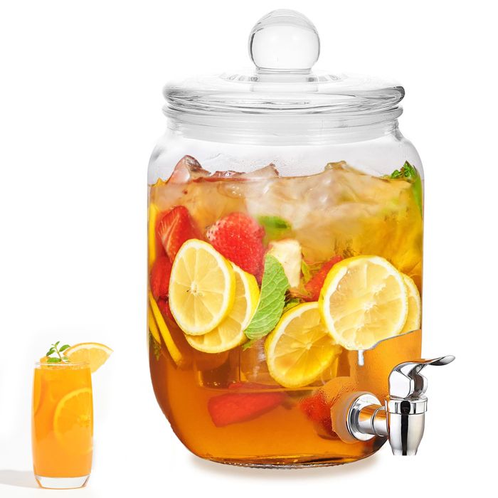 Bouteille INSOUR en Verre avec Robinet - 11.5x15x27cm | Distributeur de ...