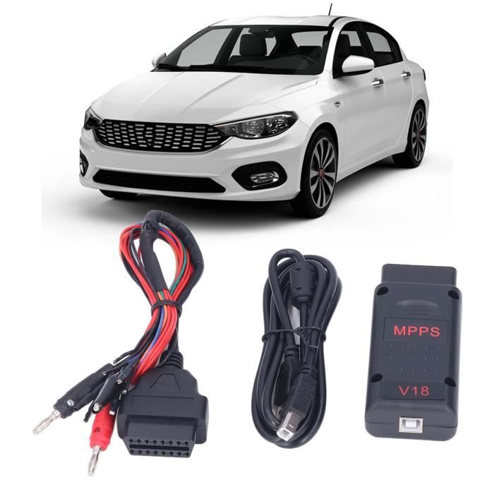 Akozon Câble de réglage de puce ECU MPPS V18 Voiture Chip Tuning ECU ...