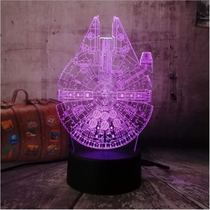 Veilleuse Vaisseau Spatial 3D Led Night Light 7 Couleur Changeante ...