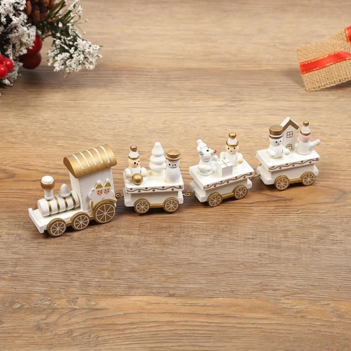 Coffret de décoration,Train de noël en bois et en plastique,décoration ...