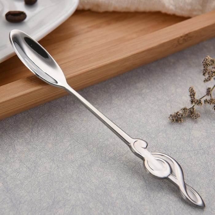 Couverts,Cuillère à café et à thé symbole musical Cuillère créative à ...