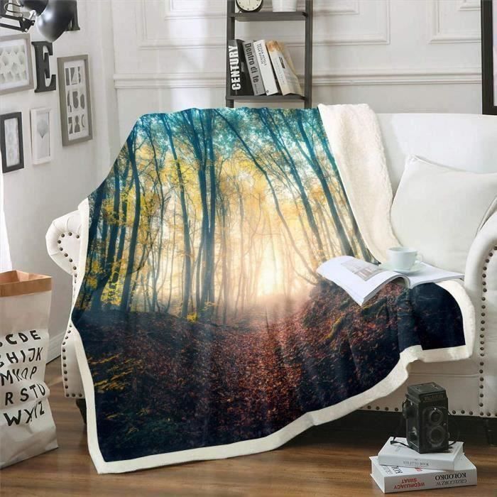 Plaid ou de Voyage avec Arbre fumé en Polaire,paysages naturels ...