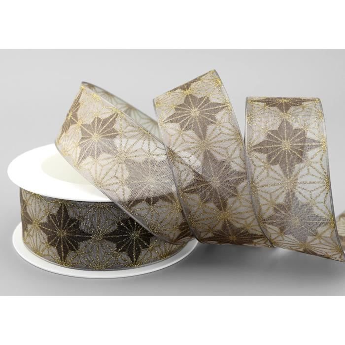 20M X 40Mm-Ruban Décoratif De Saint-Georges Brun Doré - Ruban D'Organza ...