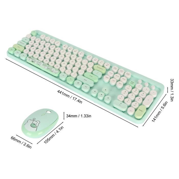 Combo Clavier Et Souris Sans Fil Ensemble Clavier Et Souris Sans Fil, Joli Clavier Rond ...