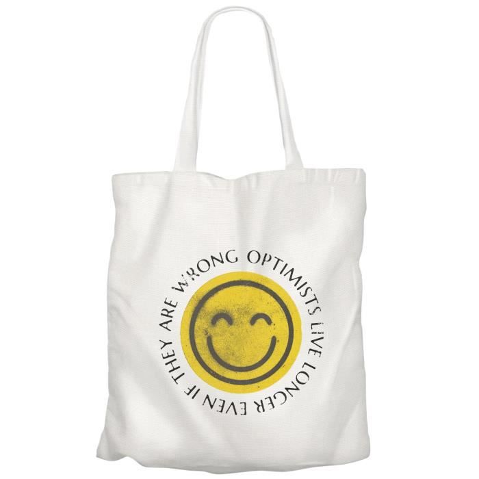 Grand Sac Shopping Plage Etudiant Wrong Optimism Meme Message Blague Anglais Collage Vintage ...