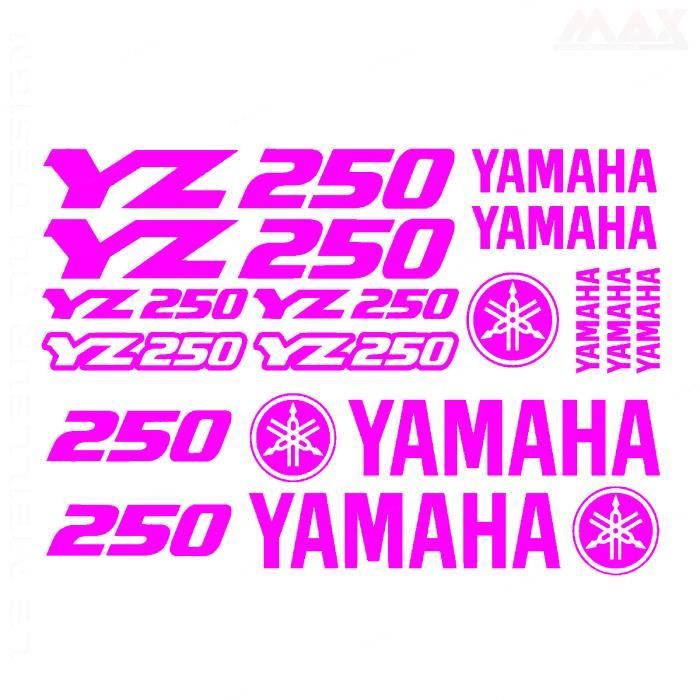 16 stickers YZ 250 – FUSHIA – YAMAHA sticker YZ 250 - YAM438 ...