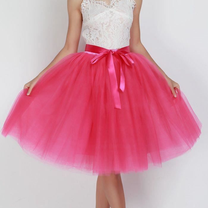 Jupe en tulle plissée pour femme,5 couches,jupes tutu de danse ...