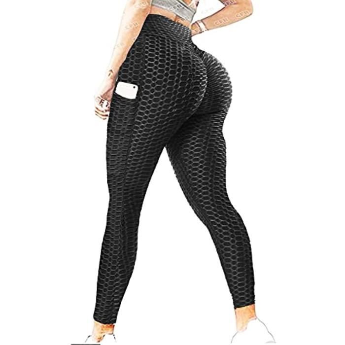 Jeans Legging De Sport Froissé Avec Poches Legging Anti Cellulite