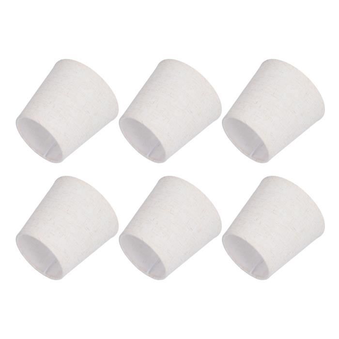 SALUTUYA Abat-jour à clipser 6Pcs E14 Clip-On Tissu Européen pour Hall ...