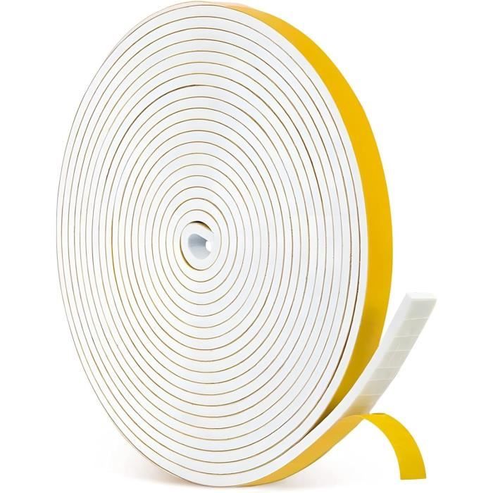 Bande d'étanchéité autocollante en mousse,6 mm de large,3 mm d ...
