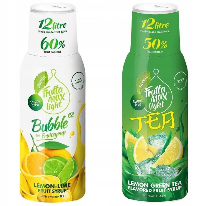 Sirops Fruttamax Citron aux Citrons Verts et Ice Tea Citrons 500ml ...