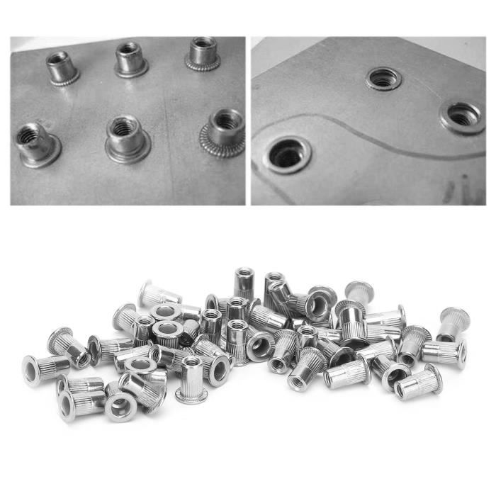 Vvikizy écrou à rivets M3 Écrou à rivets en acier inoxydable, 50 pièces ...