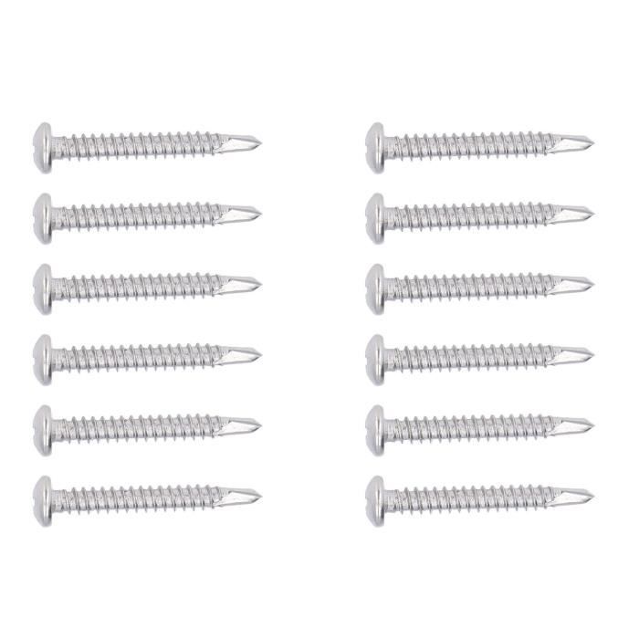 Vis autoperceuse - YOSOO - 100 pièces - Acier inoxydable 410 - Tête bombée - Empreinte ...