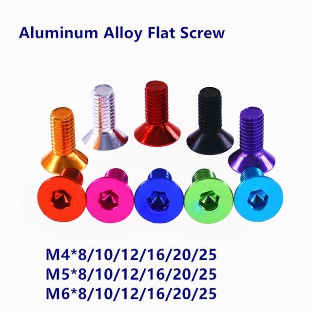 VIS,Pink-M4x8--Vis Allen Plates En Aluminium M4-m5-m6, 10 Pièces, Vis À ...