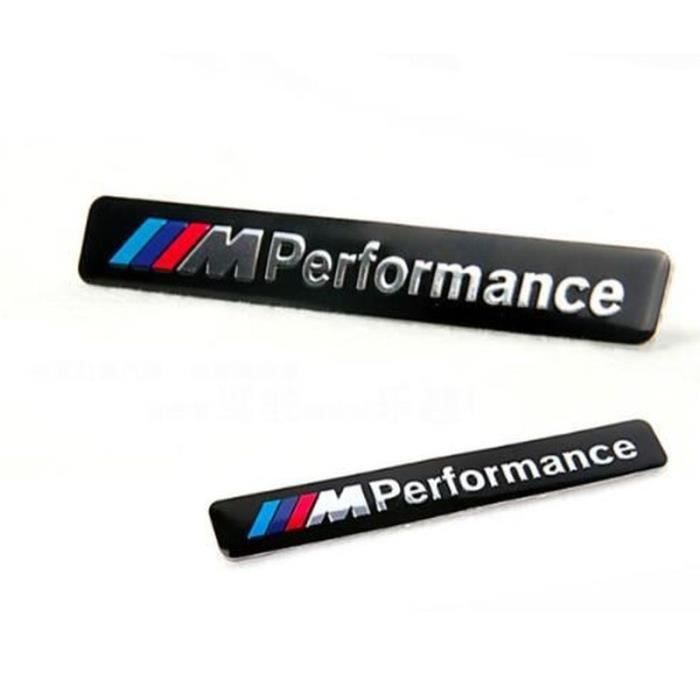 BMW Emblème M Performance - Aluminium Noir - Logo Autocollant 8,5 X 1,2 ...