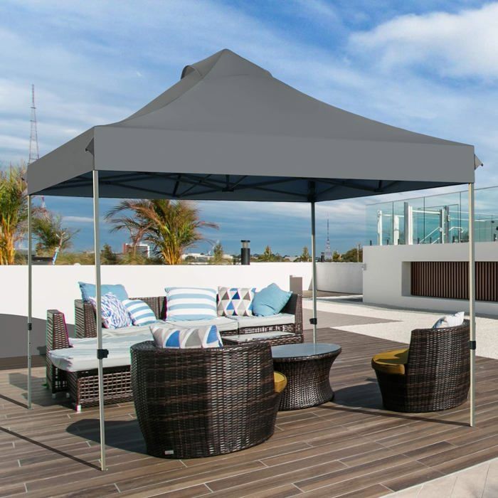 GOPLUS Tonnelle de Reception Pliant 3x3M, Tonnelle de Jardin Pop-UP ...