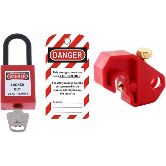 Cadenas à clé De Disjoncteur Avec Cadenas, Cadenas De Sécurité Rouges ...