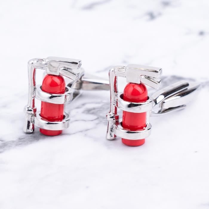 Barre Fermoir Broche,Boutons de manchette d'extincteur pour pompier ...