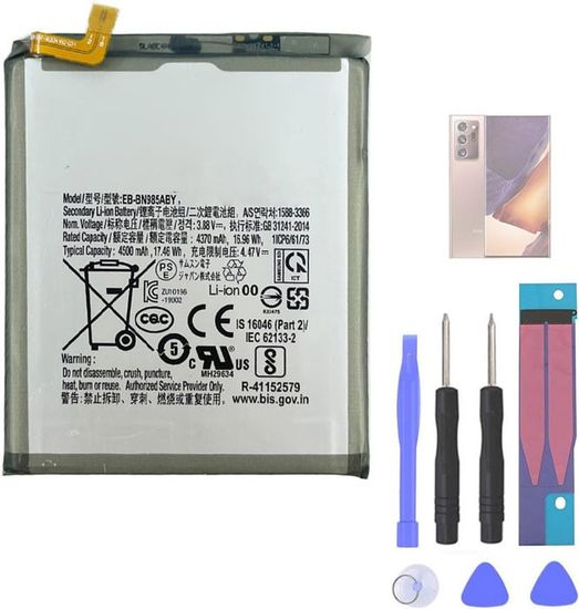 EB-BN985ABY Batterie de rechange compatible avec Galaxy Note 20 Ultra 5G N986B avec kit de ...