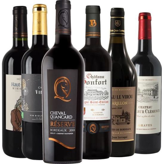 Pack Vins Puissants - Vin Rouge – Carton de 6 bouteilles de 75cl ...
