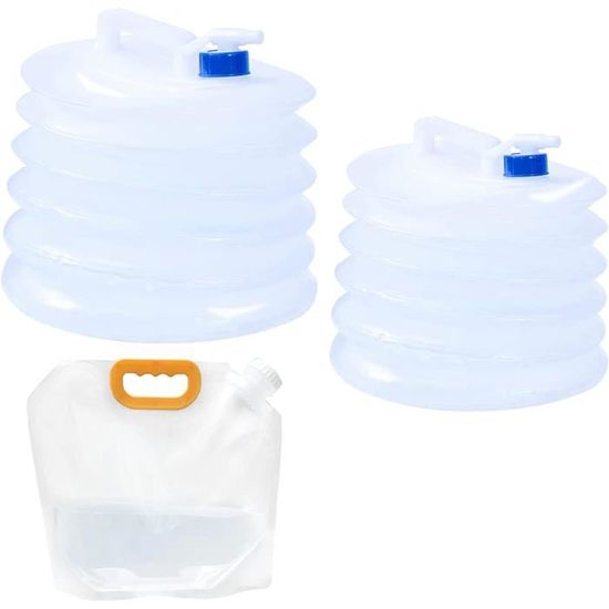 5l 10l Bidon Eau avec Robinet 2.5l Sac d'eau Pliable Conteneurs d'eau Réservoir d'eau Pliant Eau ...