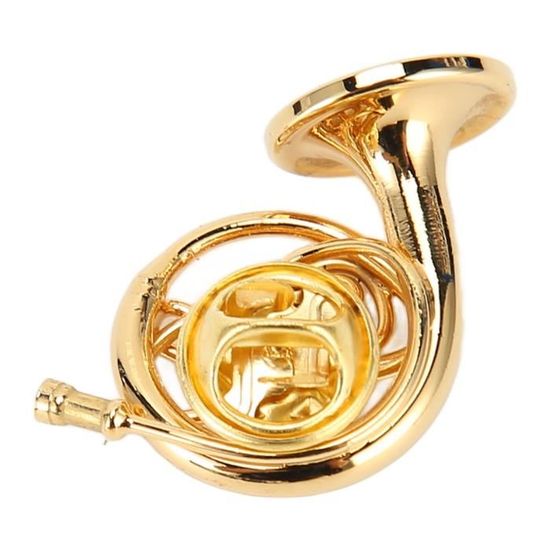 Qiilu Miniature French Horn en métal doré - Modèle mini réplique ...