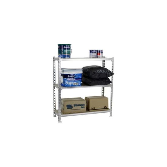 Étagère métallique 3 niveaux - SIMON RACK - KIT MADERCLICK MEGAPLUS - 900 x 1200 mm - Galvanisé ...