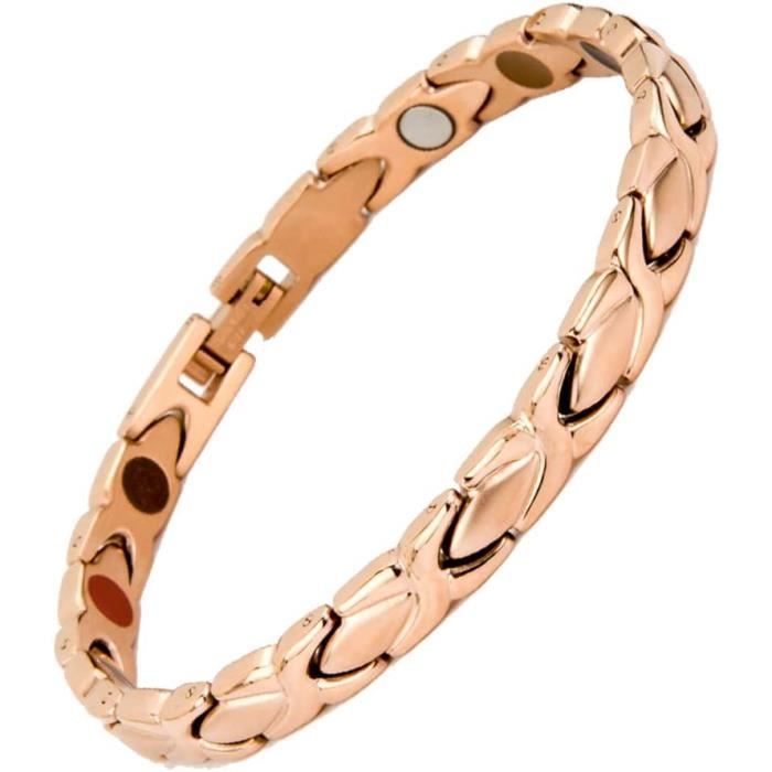 Bracelet Magnétique Titane pour Femme Aimant Puissant en Germanium à 5 ...