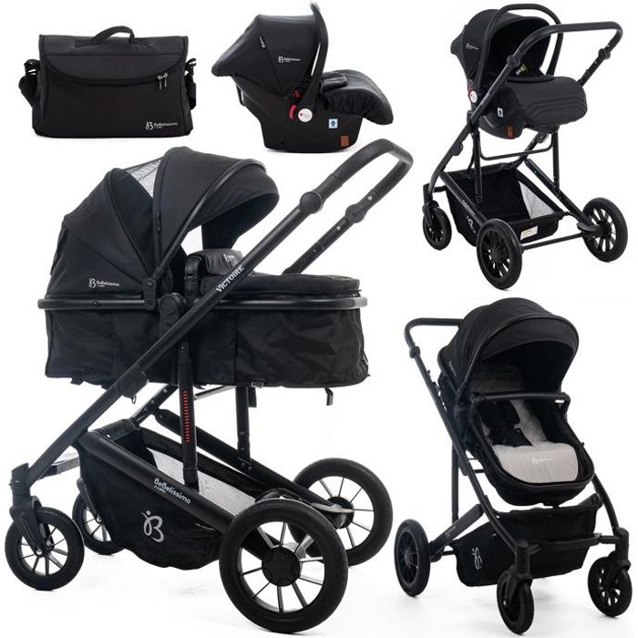 BEBELISSIMO - Poussette combinée trio 3 en 1 - siège auto 0m – nacelle ...