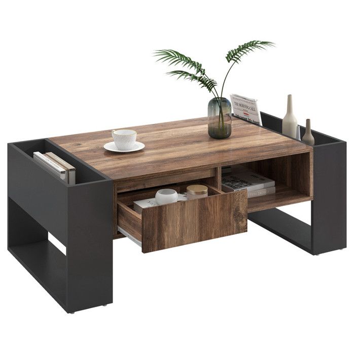 Table basse élégante et pratique avec un compartiment de rangement de ...