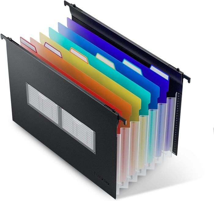 A4 Dossiers Suspendus Extensibles Plastique, 7 Poches Accordéon ...