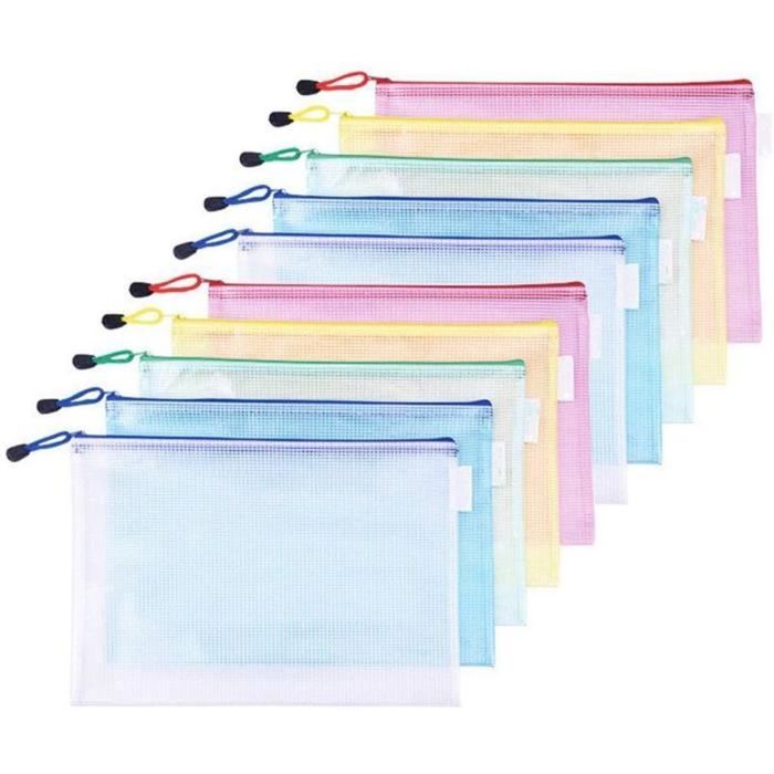 Pochette Plastique A4 10 Pièces Pochette Porte Document A4 Pochette ...