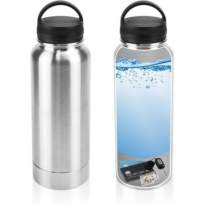 Bouteille d'Eau Isotherme 720ml avec Compartiment Caché 300ml Gourde à Eau en Acier Inox ...