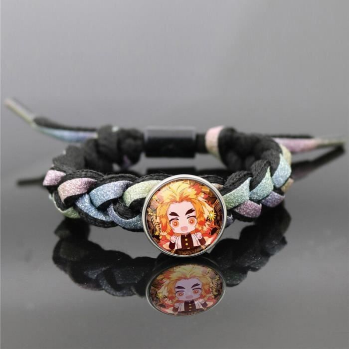 Bracelet tressé Demon Slayer pour Bracelet à bouton pression Tanjiro ...