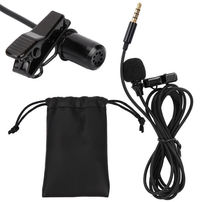 Cikonielf microphone Lavalier Microphone portable 3,5 mm Lavalier Mini ...
