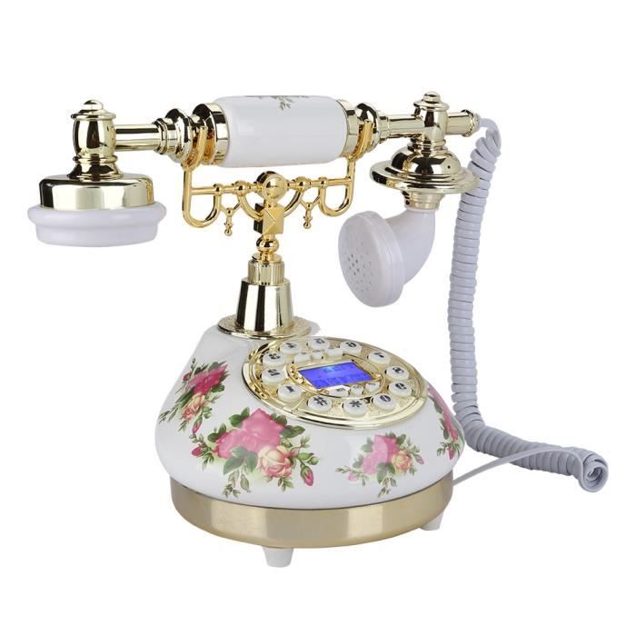Téléphone antique, téléphone fixe vintage rétro européen numérique ...