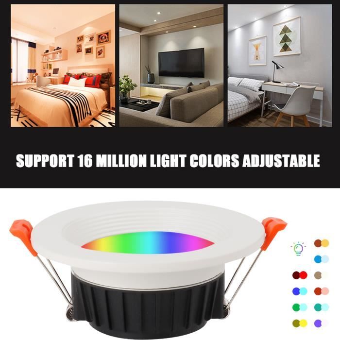 Plafonnier LED Blanc RGB CW Dimmable Wifi Smart LED Light Phone APP ...