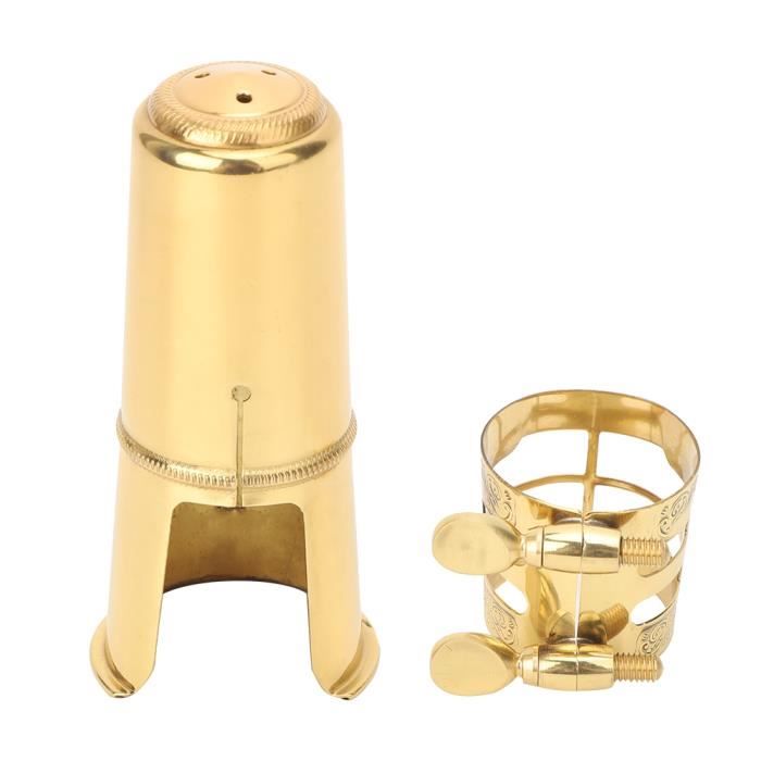 HURRISE Clip en métal pour embout de saxophone ténor Kit d'embouchure de saxophone Kit de ...