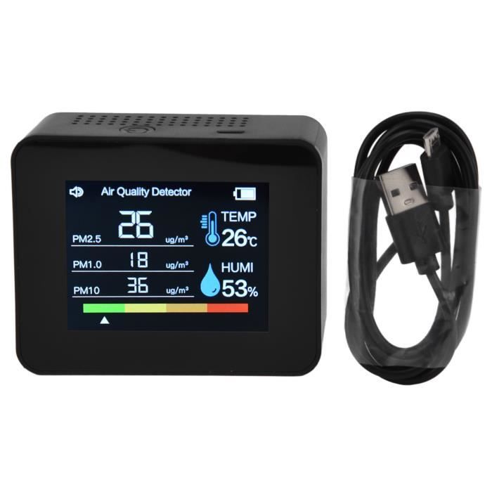 KIMISS testeur de CO2 Moniteur de qualité de l'air 8 en 1 avec capteur ...