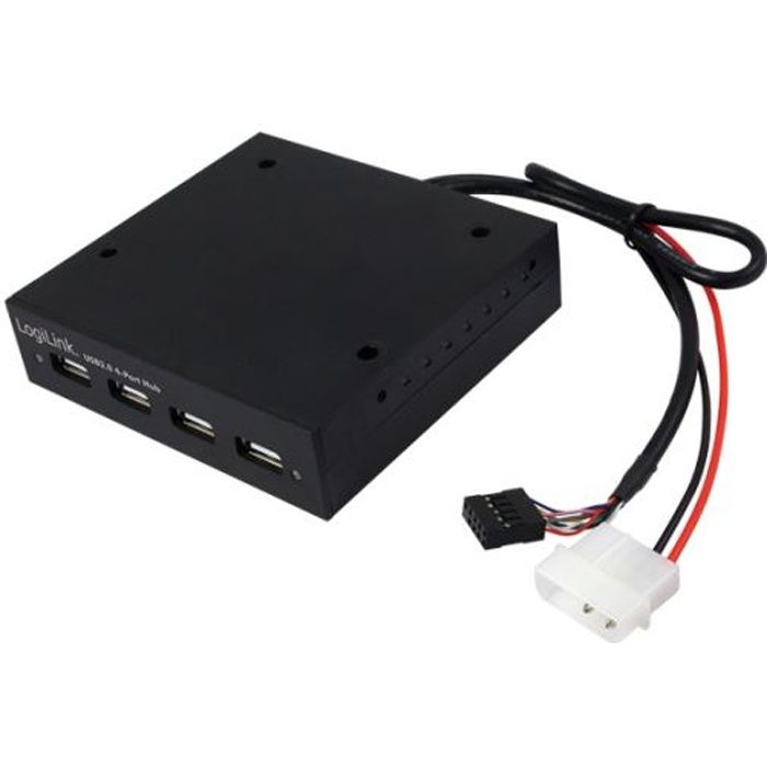 Hub interne 4 Port USB 2.0 LogiLink 3,5 Noir (UA00 - Cdiscount Informatique