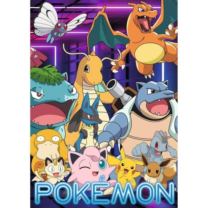Puzzle 1500 pièces - NATHAN - Pokémon - Dessins animés et BD - Coloris ...