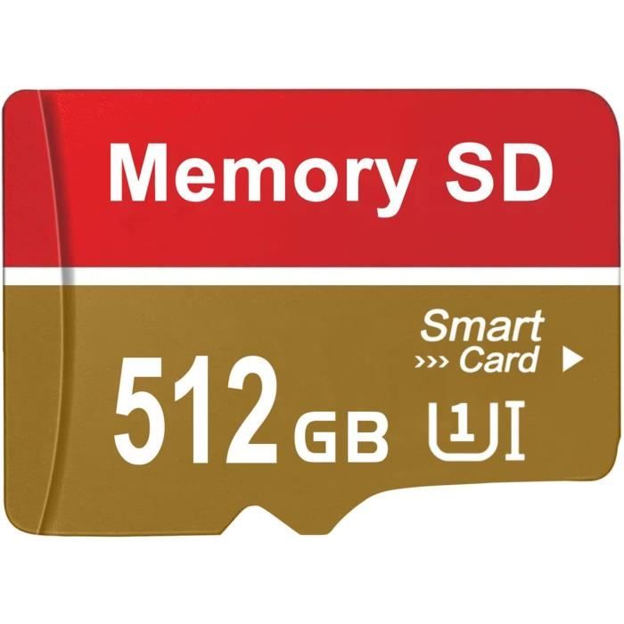 Carte Sd 512 Go Haute Vitesse Carte Memoire Imperméable Sd Card Grande ...