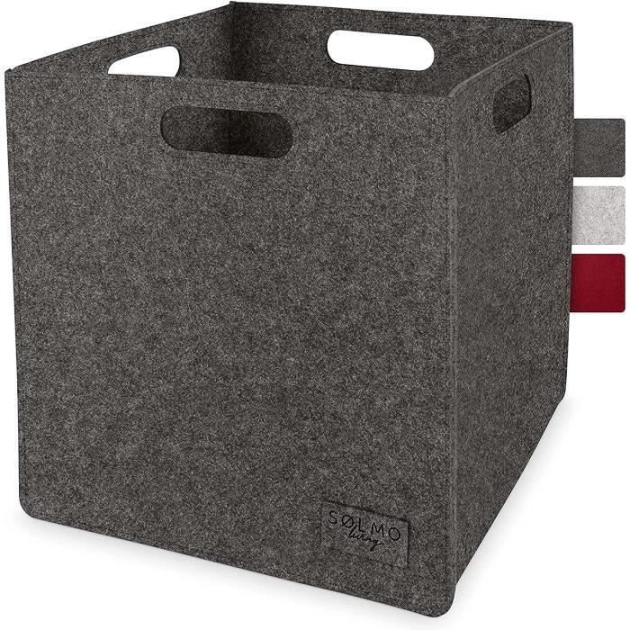 Sølmo I Cube de Rangement - en Feutre 33x33x33cm - Panier de Rangement ...