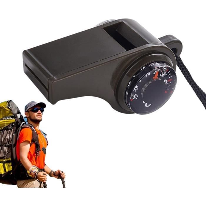 Sifflet fort – survie avec boussole et thermomètre, sifflet extra fort ...