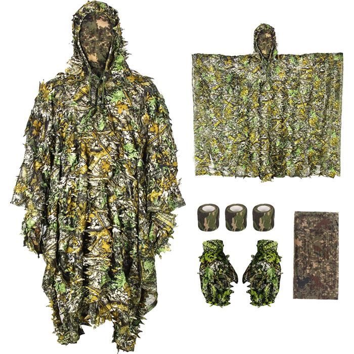 The7boX Ghillie Suit 3D Camouflage avec Masque de Camouflage et Ruban ...