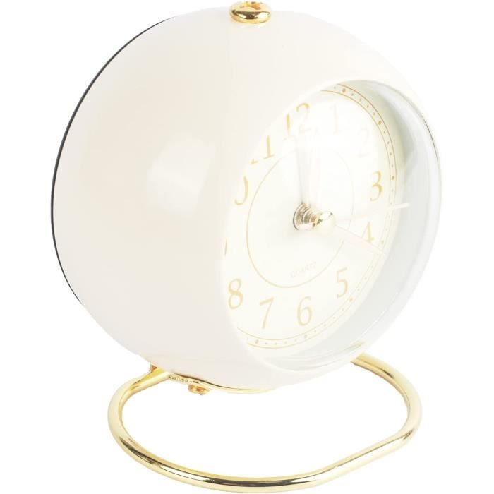 Retro Réveil Analogique, Réveil Métal Silencieux et Non Tic-Tac, Réveil ...