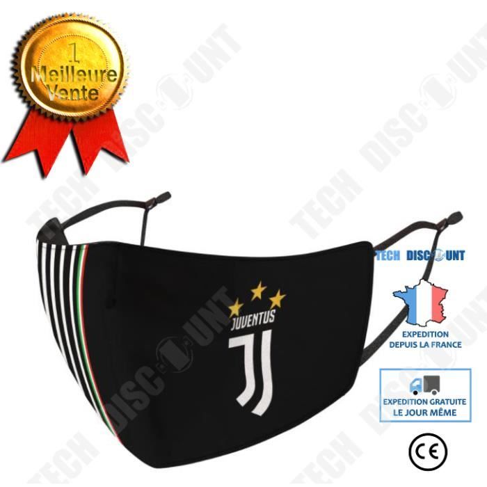 TD® Masque tissu lavable soie de glace imprimé Juventus cadeaux Noël ...